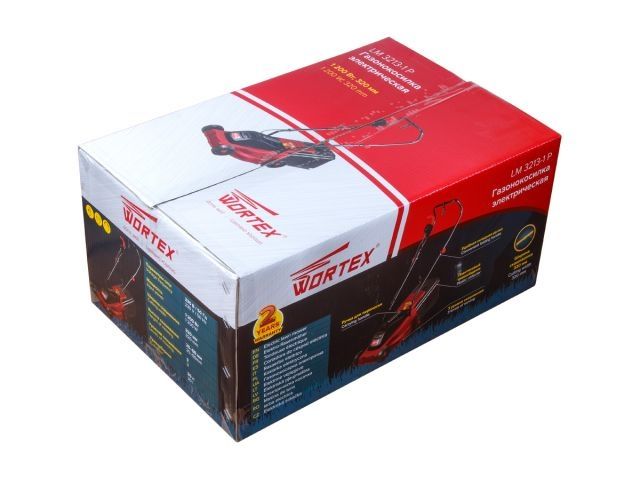 Газонокосилка электрическая WORTEX LM 3213 P (1300 Вт, шир.32 см, выс. 26-56 мм (3 позиции ...